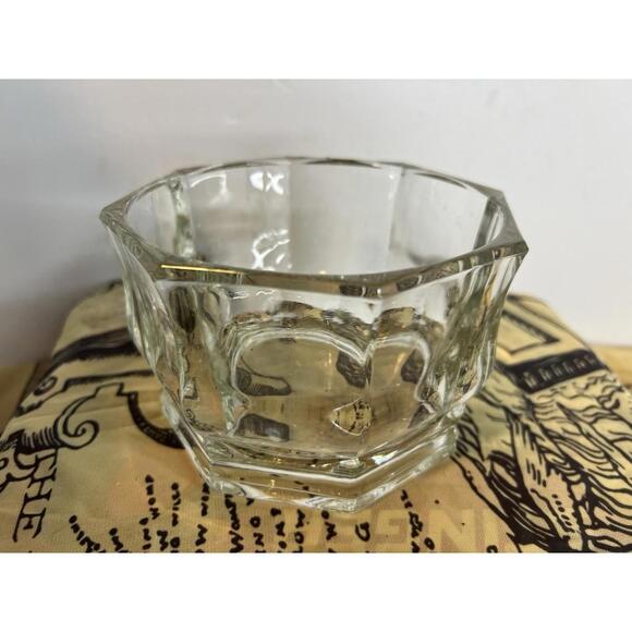 Other | Vintage Clear Glass Octogon Shaped Bowl 55 Thick Glass Vntg ...